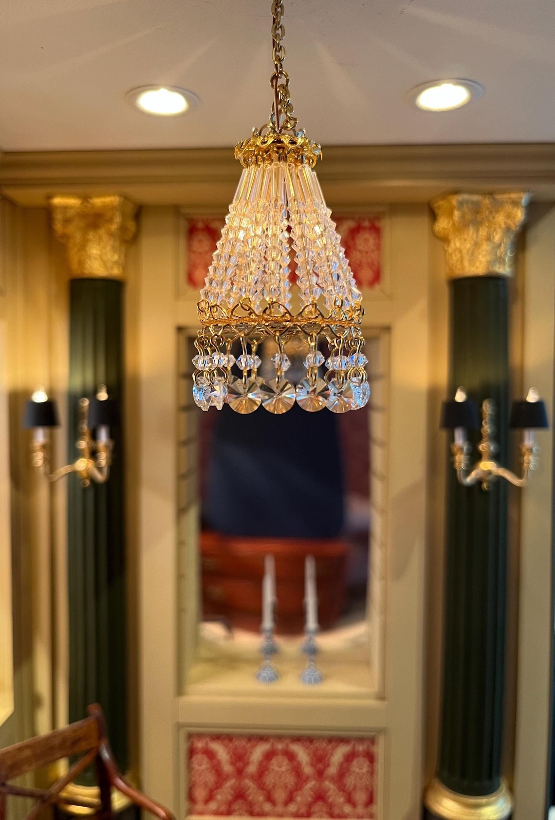 Dollhouse Miniature Chandelier Scale 1 to 12 - Etsy