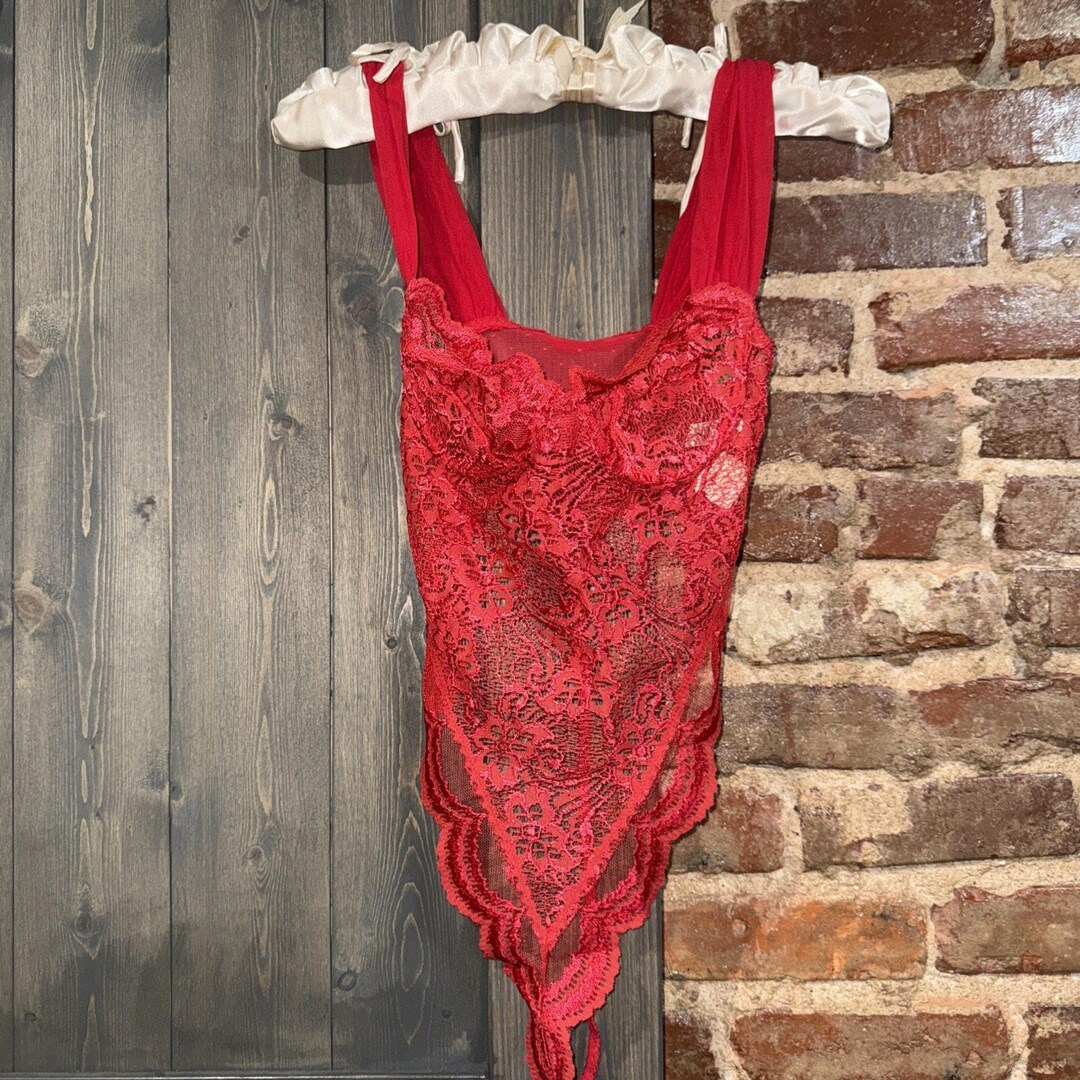 Red Lace Teddy Lingerie
