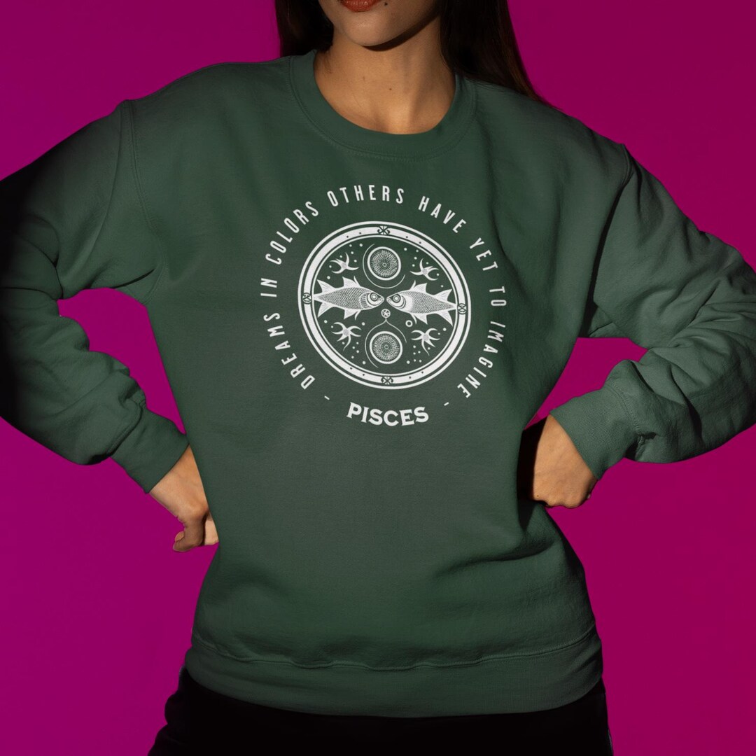 Pisces Sweatshirt, Zodiac Sign Gift, Unisex Crewneck Jumper, Sees ...