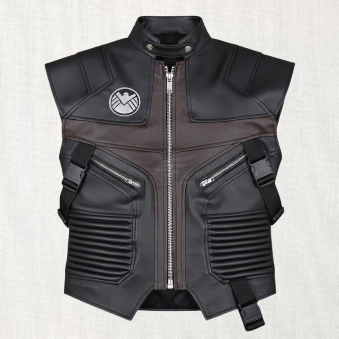 Men’s Tactical Archer Real Leather Vest | Elite Agent Stealth Hero ...