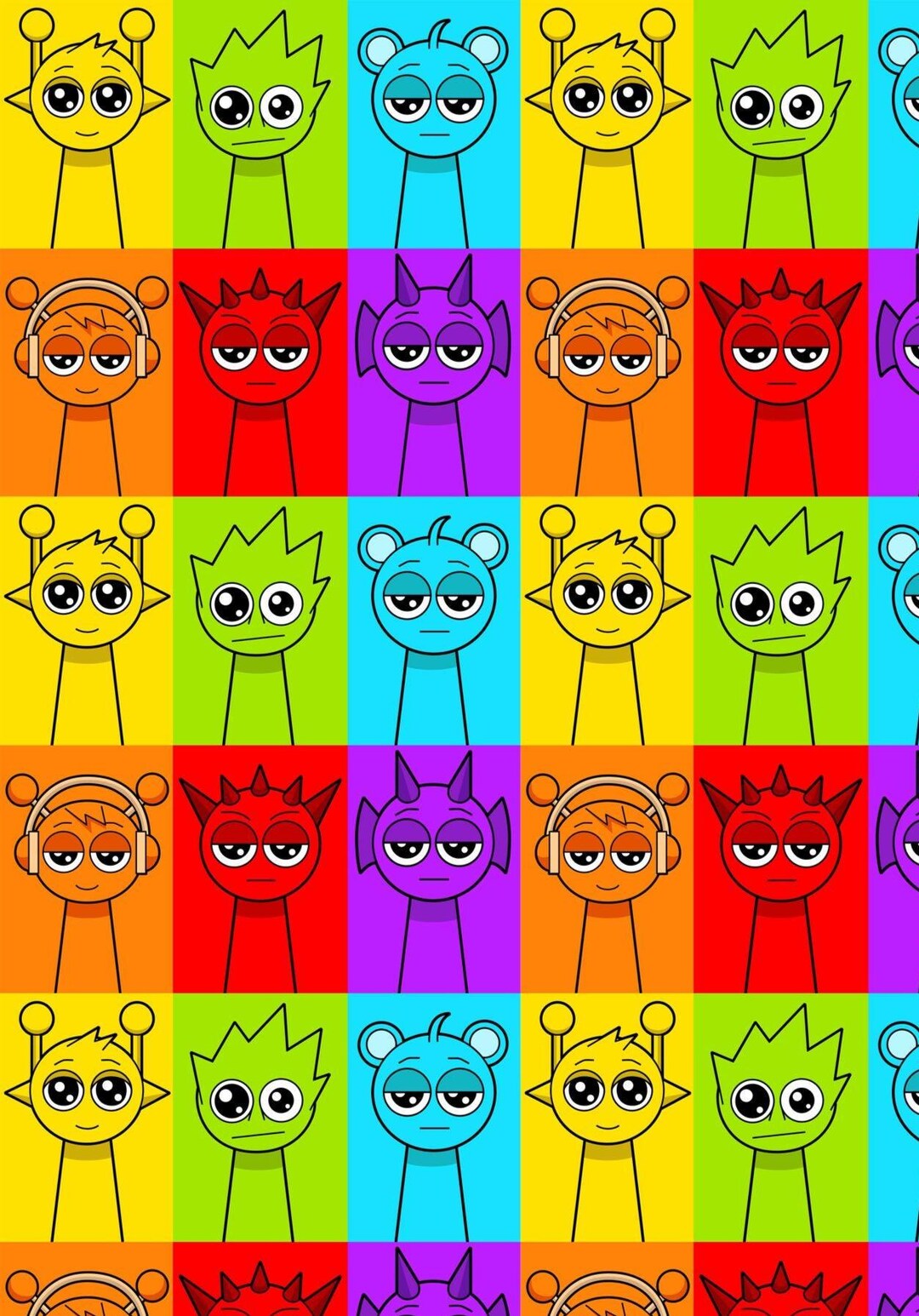 SPRUNKI Birthday Wrapping Paper - Sprunki Gaming Personalised Gift Wrap ...