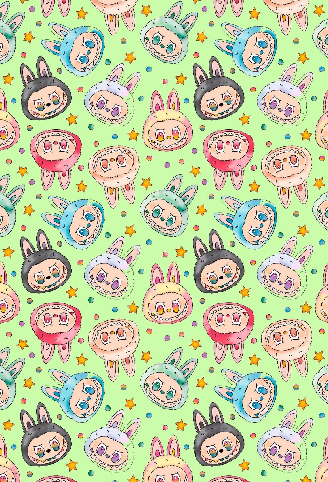 LABUBU Birthday Wrapping Paper - Labubu Birthday Gift Wrap - Labubu ...