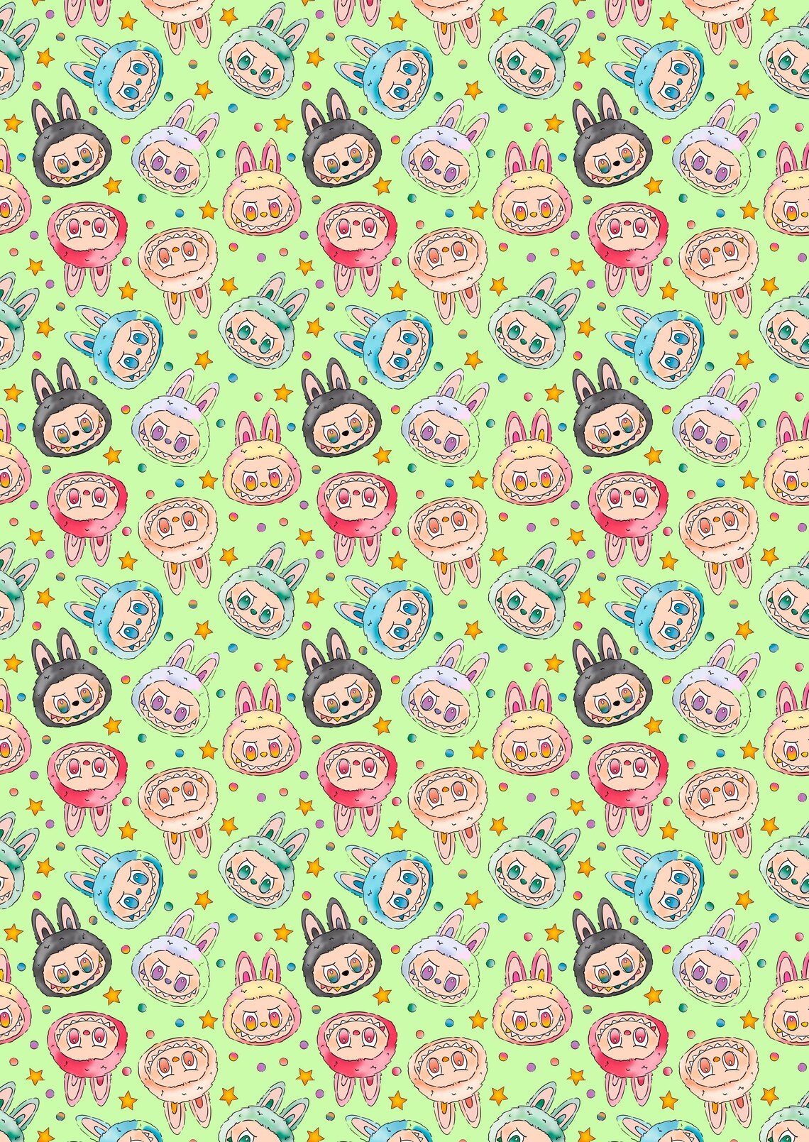 LABUBU Birthday Wrapping Paper - Labubu Birthday Gift Wrap - Labubu ...