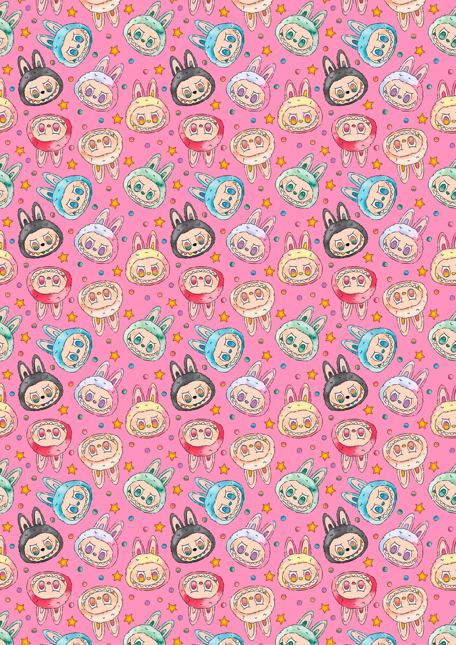 LABUBU Birthday Wrapping Paper - Labubu Birthday Gift Wrap - Labubu ...