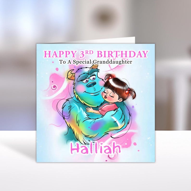 SULLY MONSTERS INC Personalised Birthday Card - Disney Personalized ...