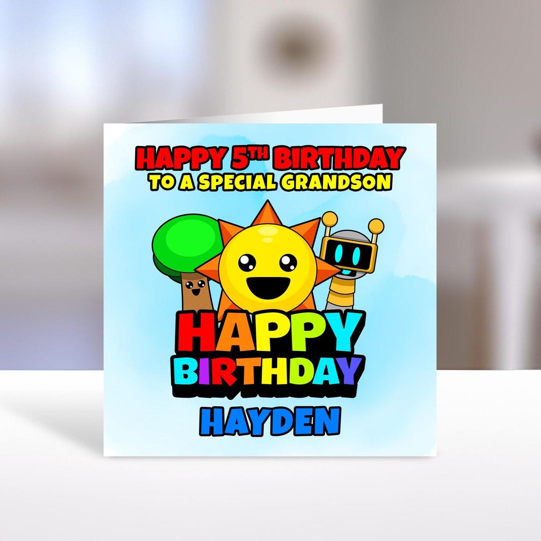 SPRUNKI Personalised Birthday Card - Sprunki Personalized Greetings ...