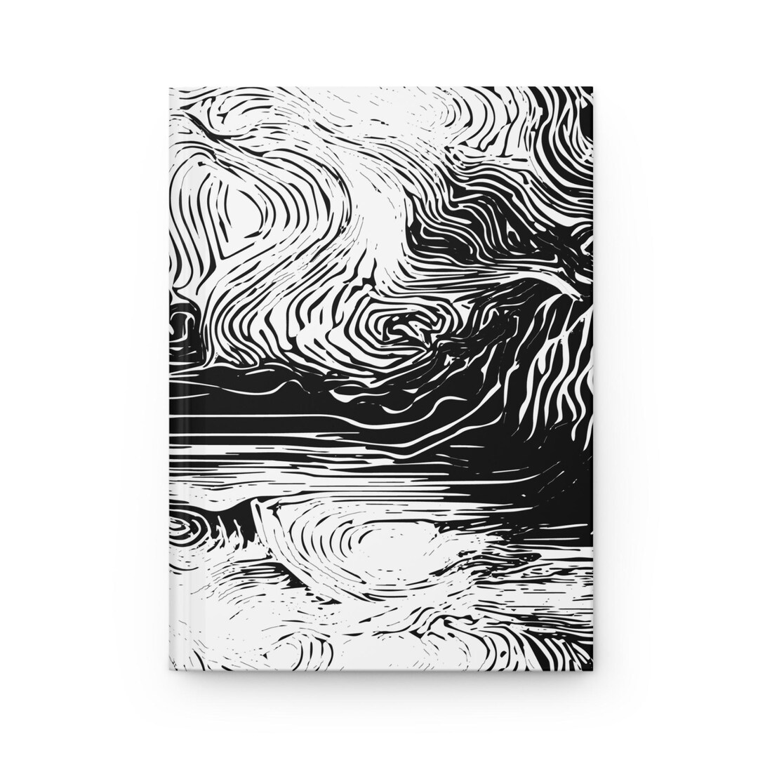 Minimalist Black and White Notebook Hardcover Journal - Etsy