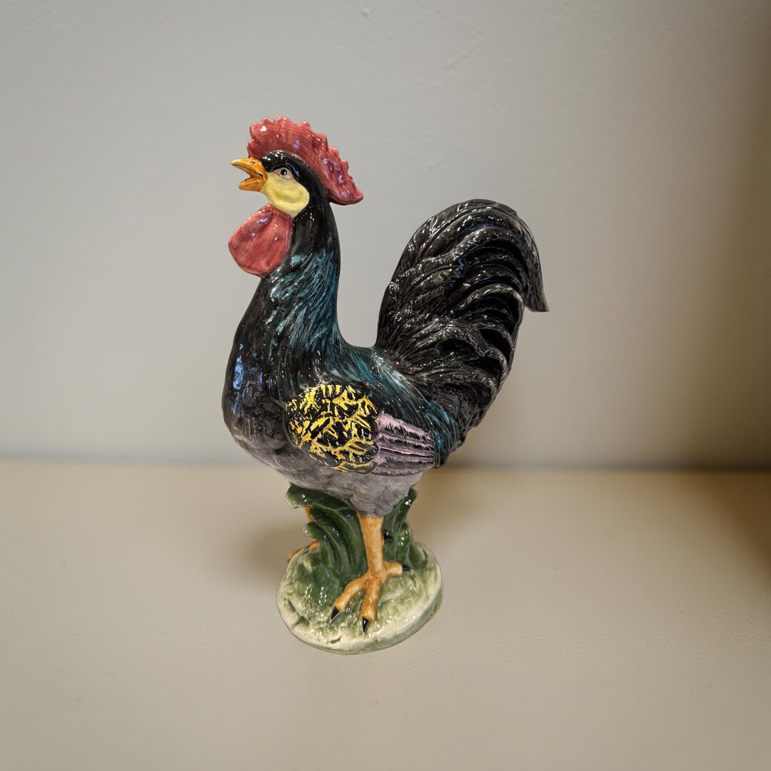 Vintage Vietri Italian Ceramic Rooster – 17” Tall – Hand-painted ...
