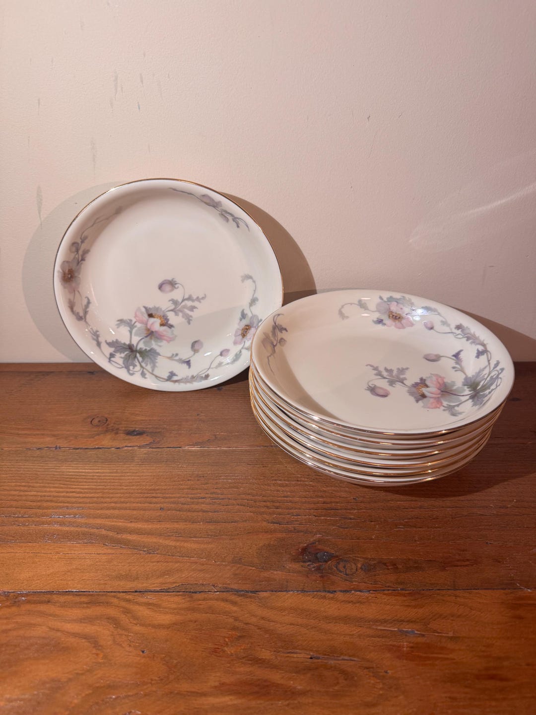 Vintage Epiag “pastelle” China Plates – Set of 7 – Czechoslovakia, C ...