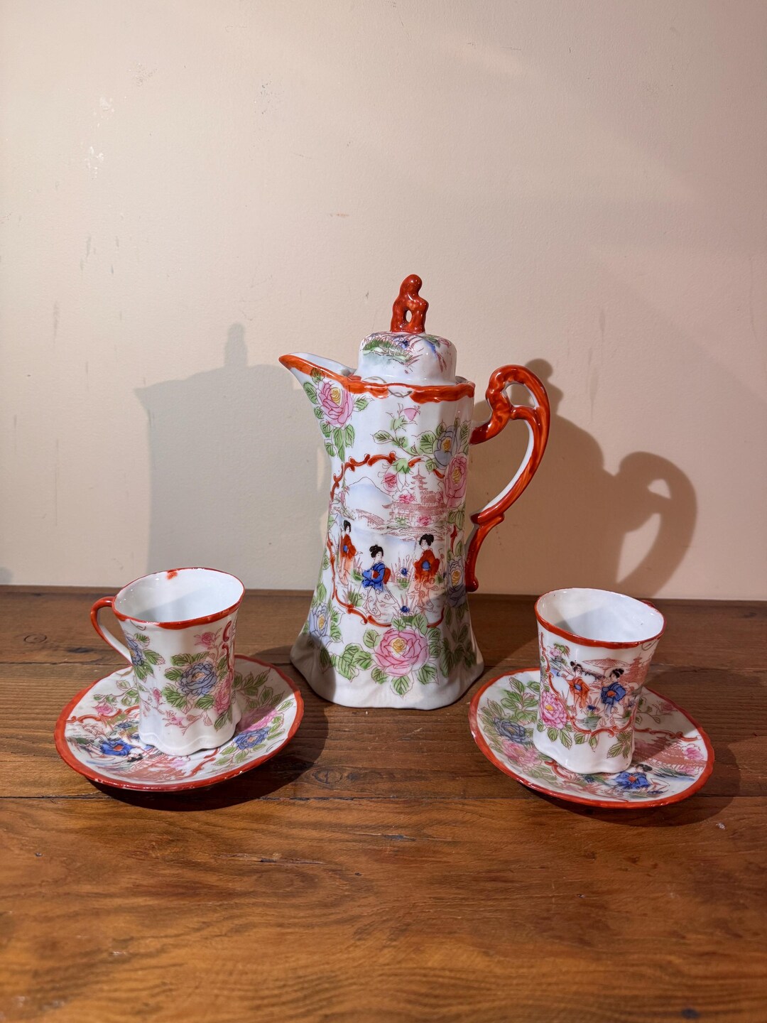 Vintage Japanese Geisha Girl Chocolate or Coffee Set | Made in Japan ...