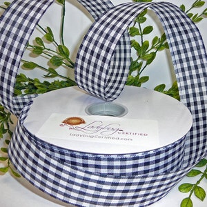 Gingham Ribbon, Checkered Ribbon, Wired Ribbon, 1.5 Inch Ribbon, Black ...