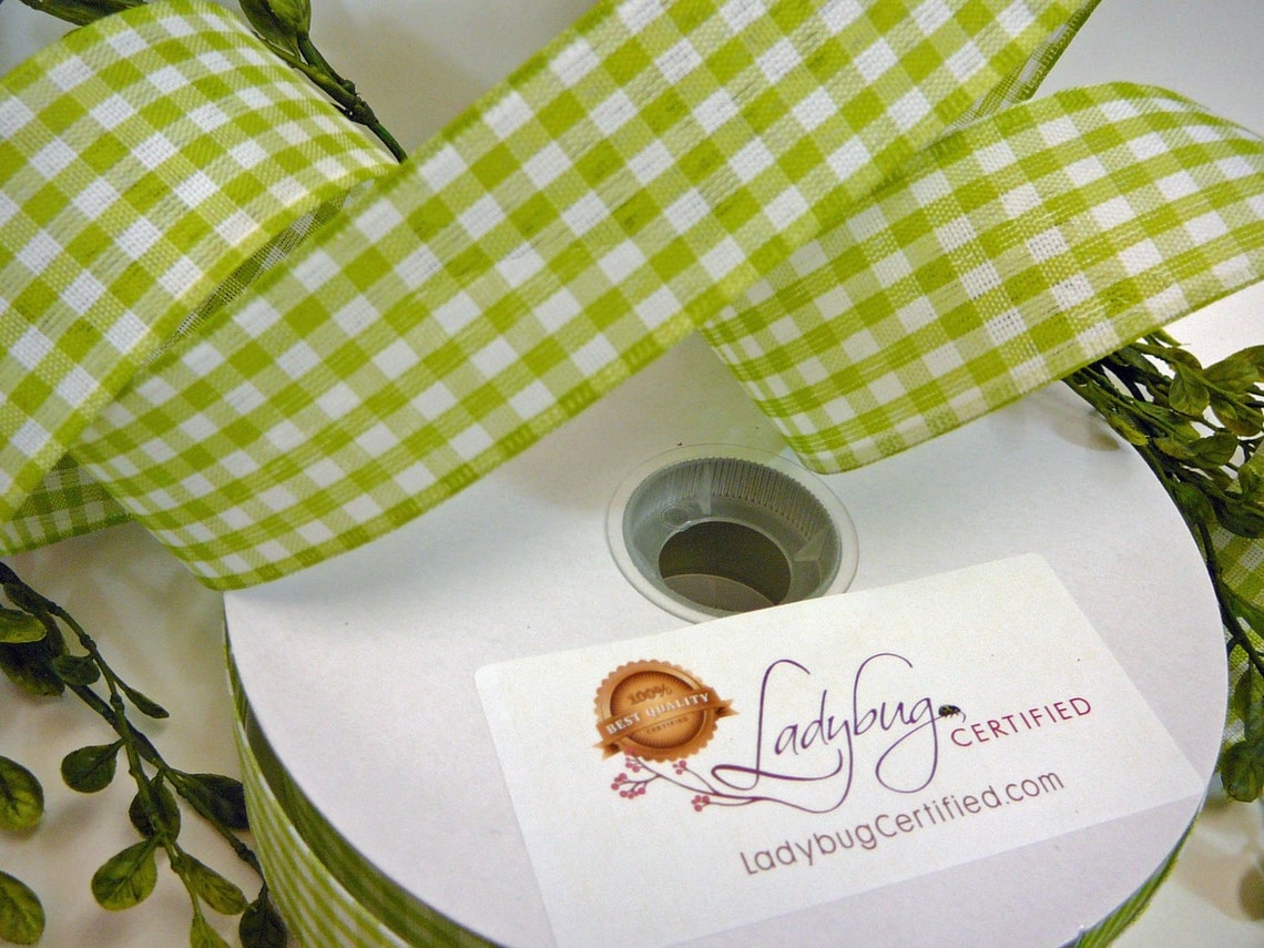 Wired Ribbon for Bows 9 Gingham Check Ribbon 50 Yards - Etsy