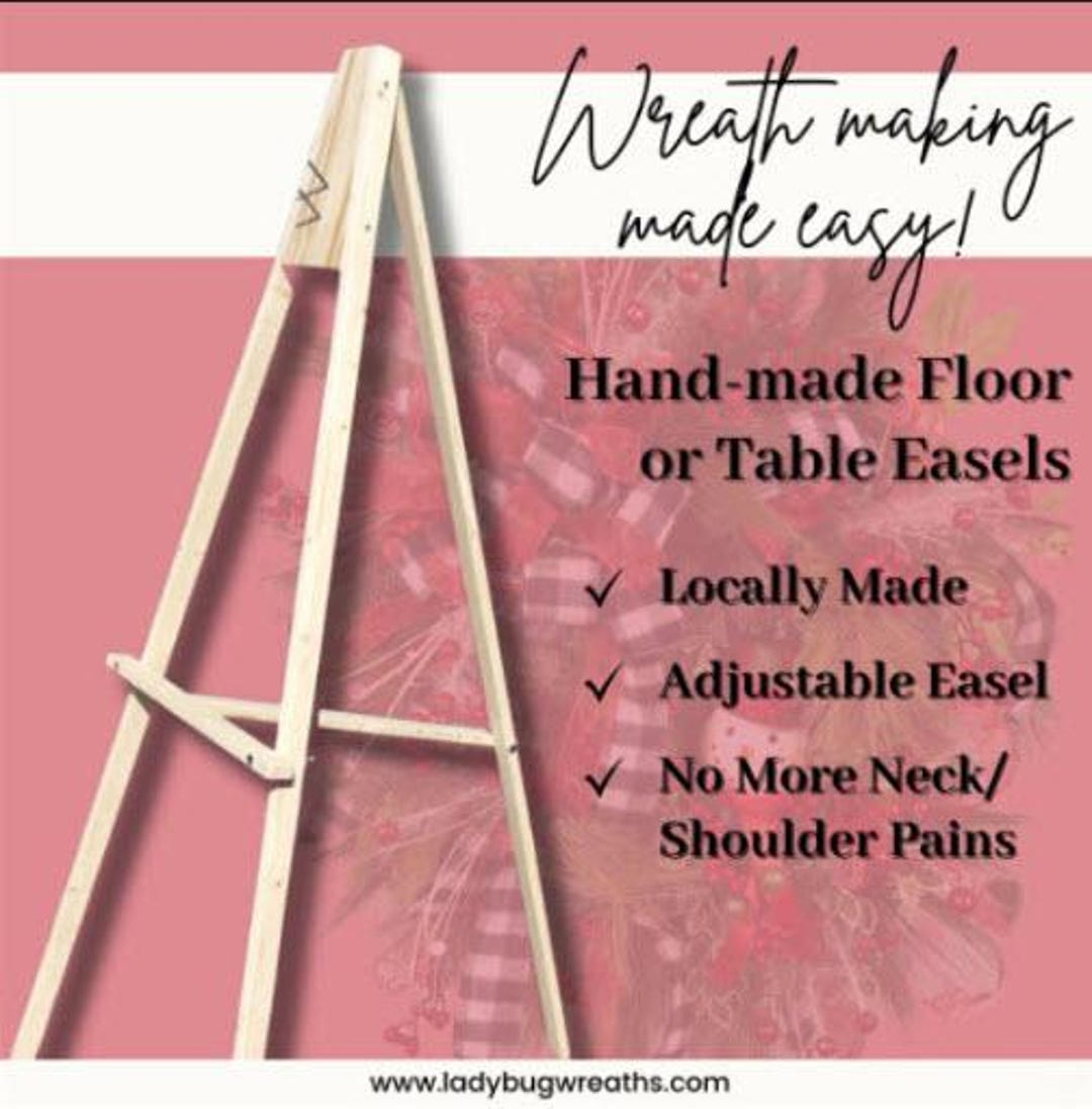 Floor Easel Stand, Wreath Making Easel, Adjustable Wreath Making Stand ...