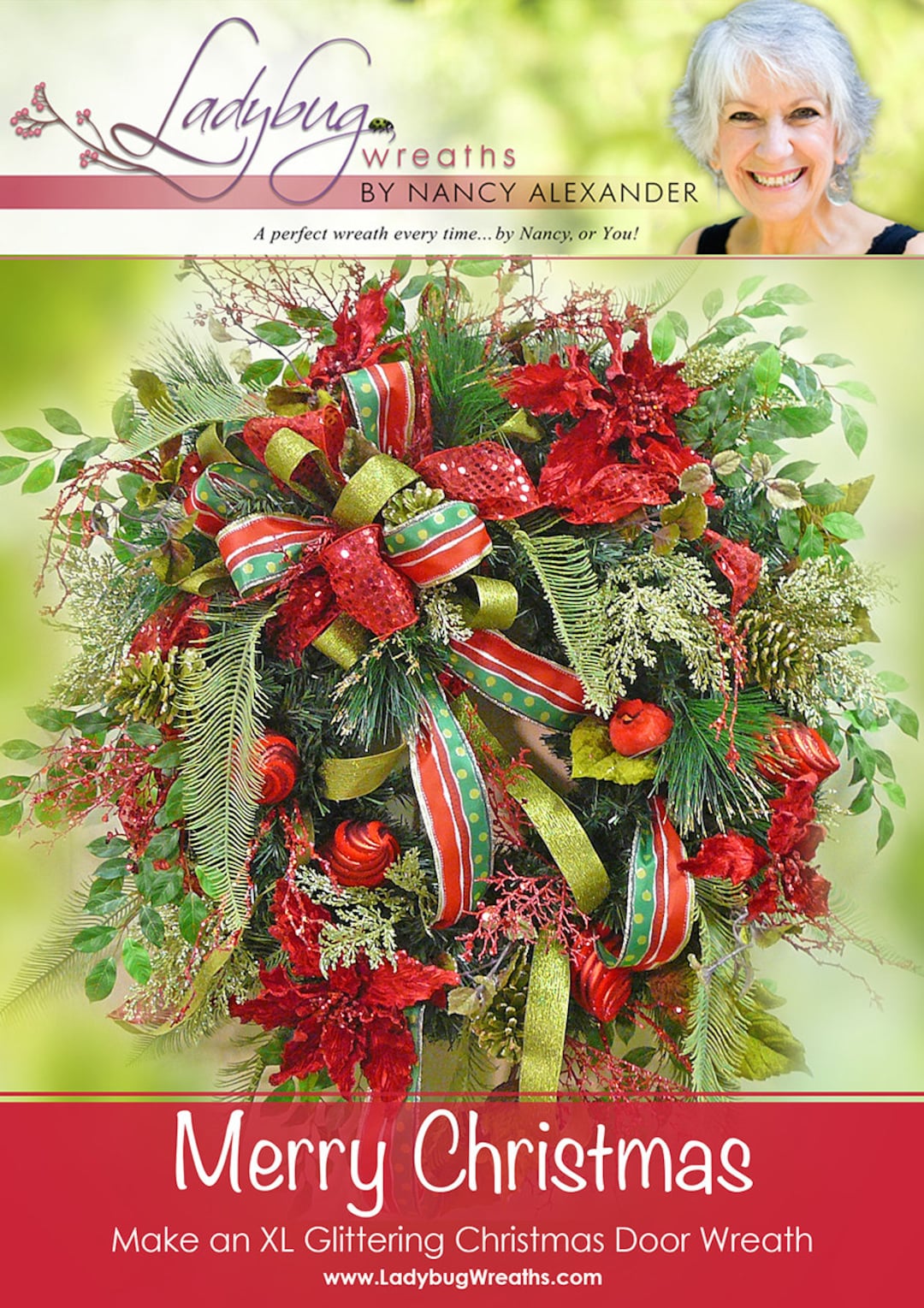 Make a Christmas Wreath DVD Step-by-step, DIY, Ribbon Christmas Wreath ...