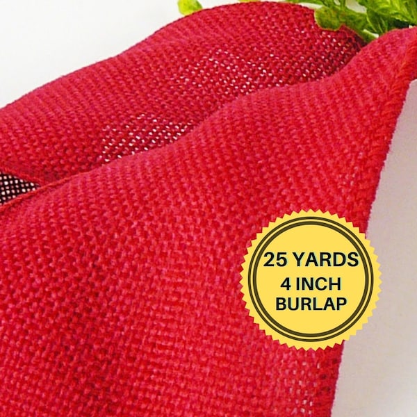 Red Burlap Ribbon - Etsy