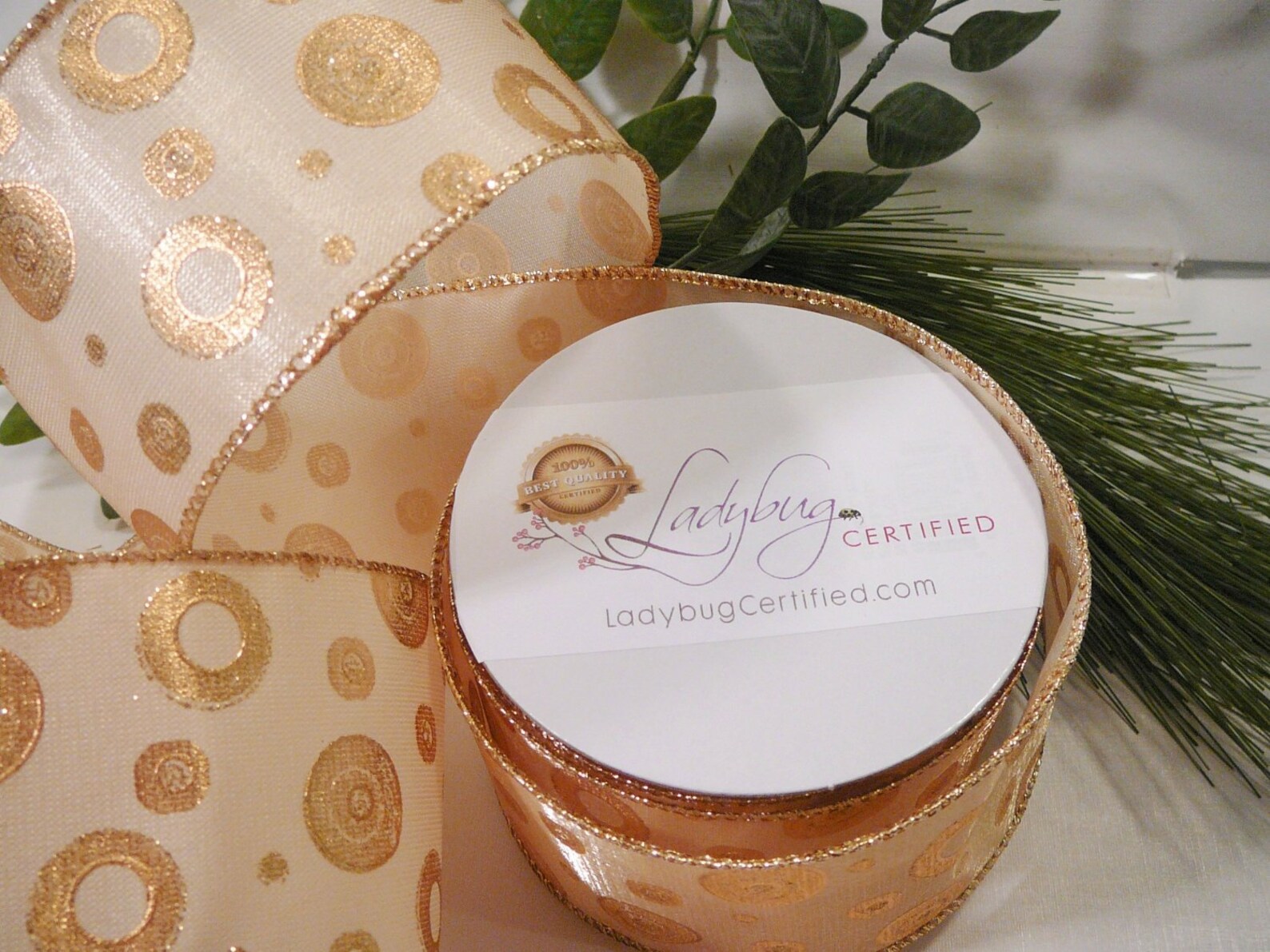 Gold Christmas Ribbon Metallic Gold Ribbon 40 Ribbon Gold - Etsy