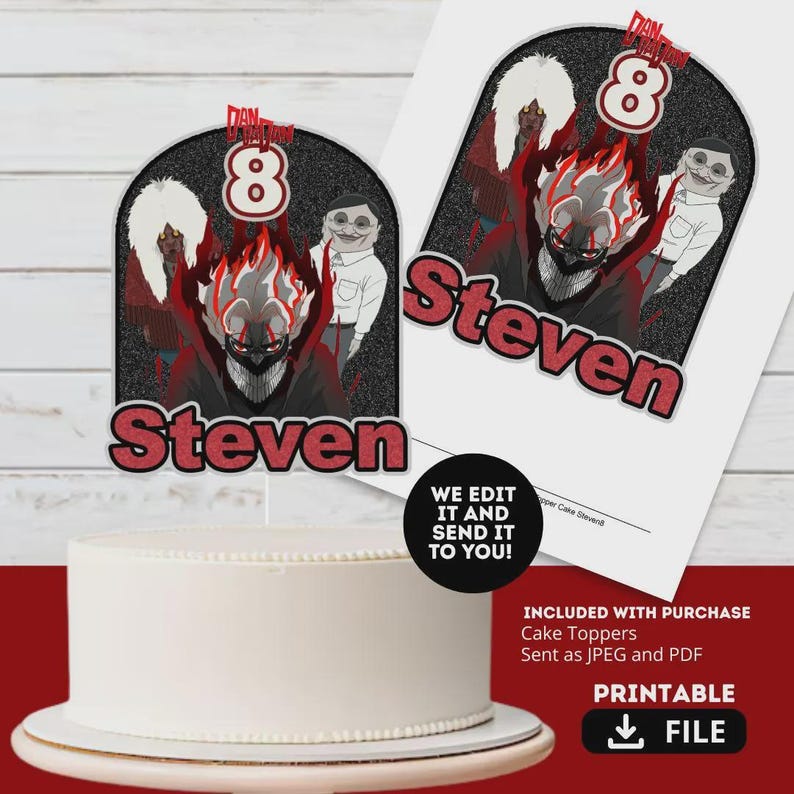 Printable Dan Da Dan Cake Topper Anime Netflix / Digital File Only - Etsy