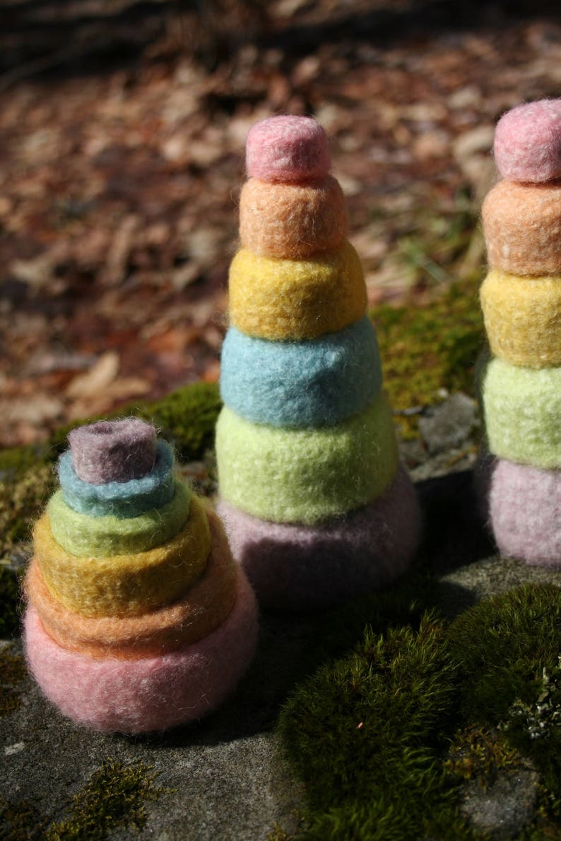 Felted Rainbow Nesting & Stacking Bowls - CROCHET PATTERN Only ...