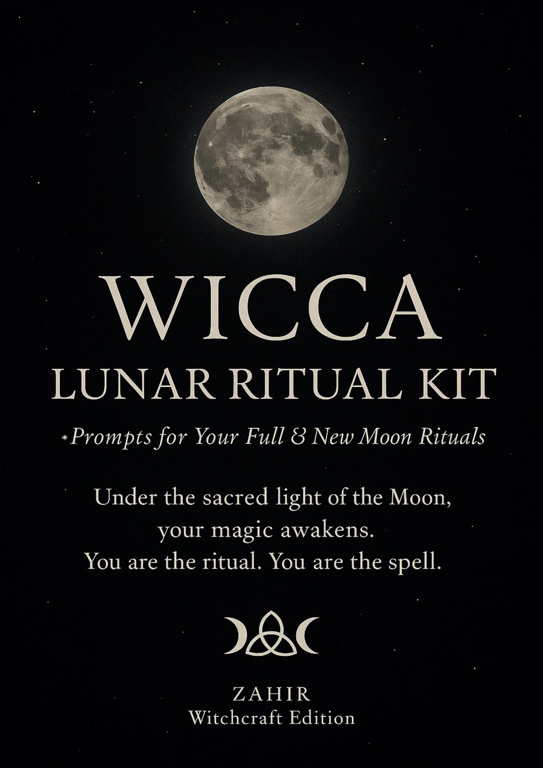 Wicca Lunar Ritual Kit – Moon Magic Journal, Book of Shadows (PDF) - Etsy