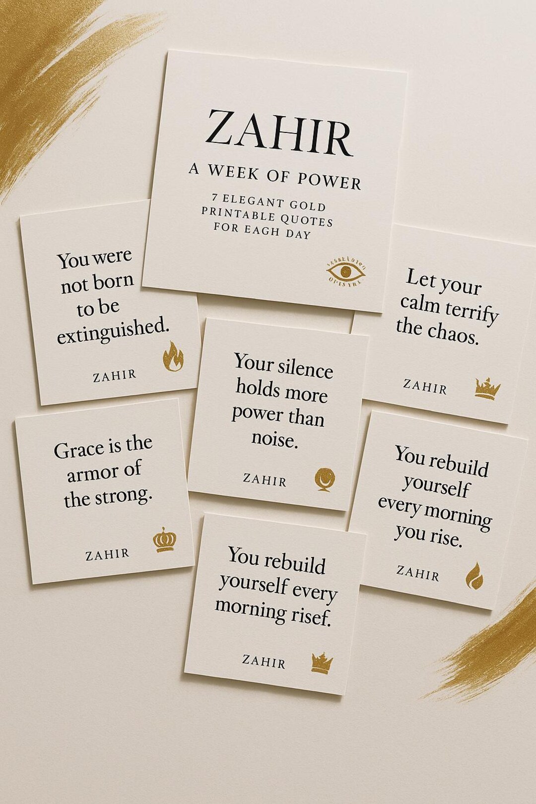 Elegant Gold Motivational Quotes: Wall Art Set (digital Download) - Etsy
