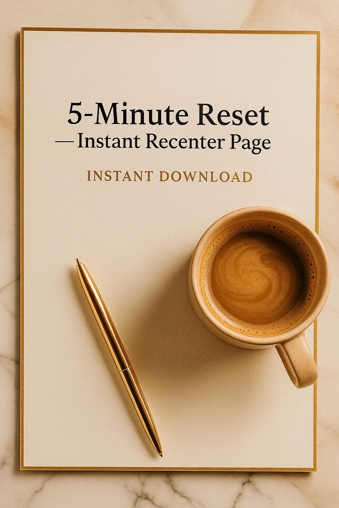 5-minute Reset Worksheet – Instant Recenter Printable, Self-care ...
