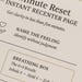 5-minute Reset Worksheet – Instant Recenter Printable, Self-care ...