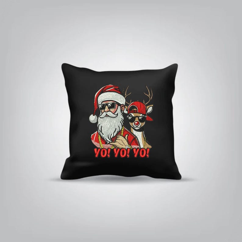 Yo Yo Santa Embroidery Design | Cool Santa & Reindeer Machine ...