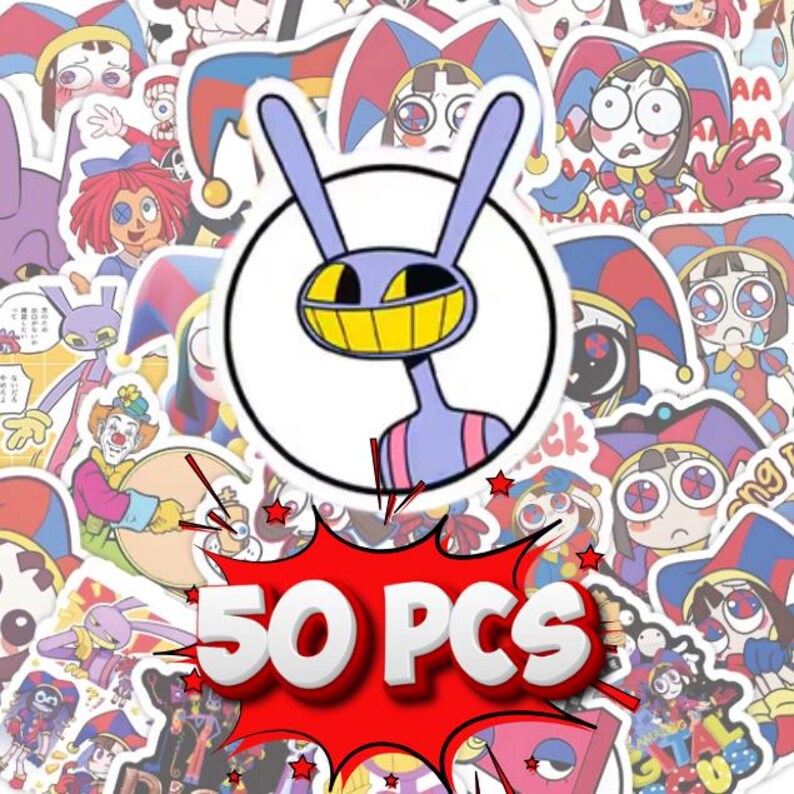 Amazing Digital Circus Stickers, Pomni Caine Gangle Zooble Kinger, Cute ...