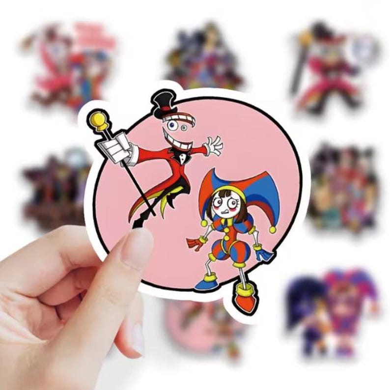 Impresionantes pegatinas digitales de circo, Pomni Caine Gangle Zooble ...