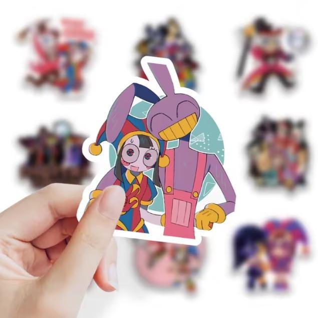Amazing Digital Circus Stickers, Pomni Caine Gangle Zooble Kinger, Cute ...