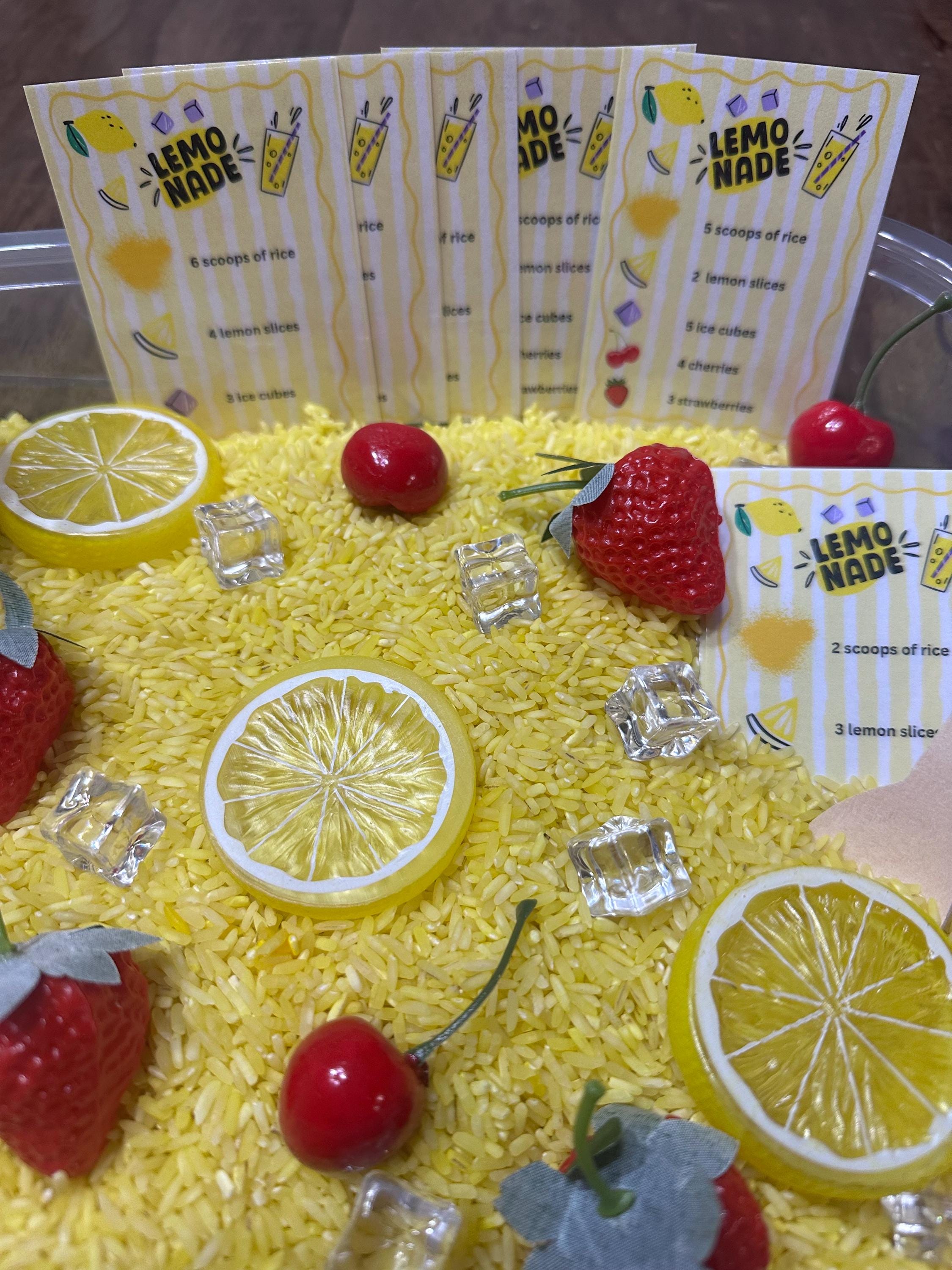 Lemonade Sensory Bin - Etsy