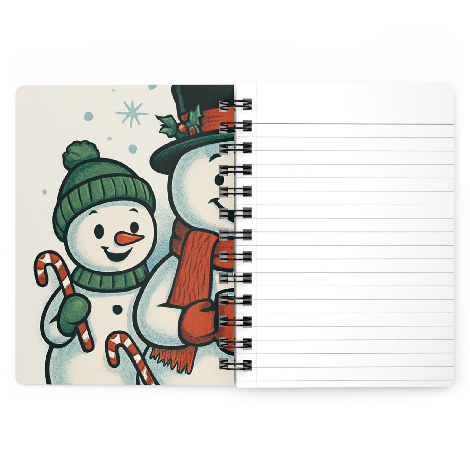 Winter Themed Spiral Bound Journal, Merry & Bright Holiday Notebook ...