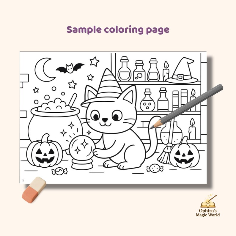 Halloween Printable Pack for Kids – English Version – 10 Coloring Pages ...