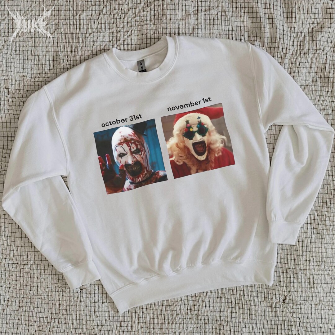Terrifier Art the Clown Horror Movie Sweatshirt, Creepy Halloween ...