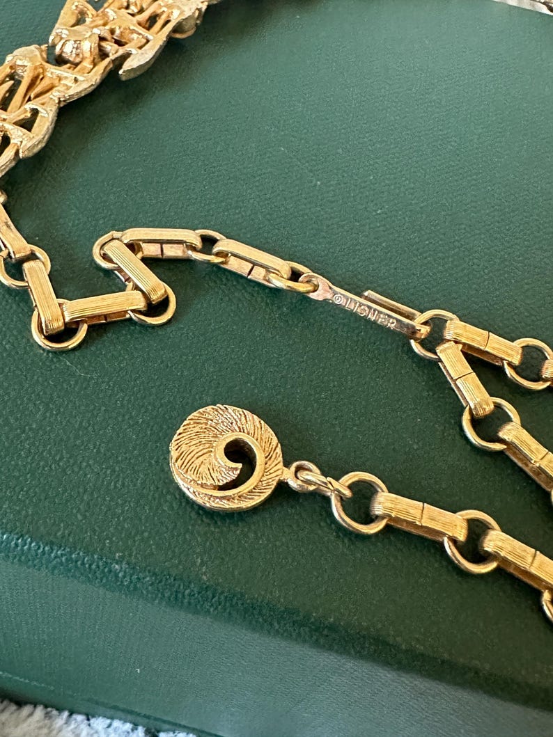 LISNER 1950s Vintage Gold Tone Topaz-amber Rhinestone Parure | Necklace ...