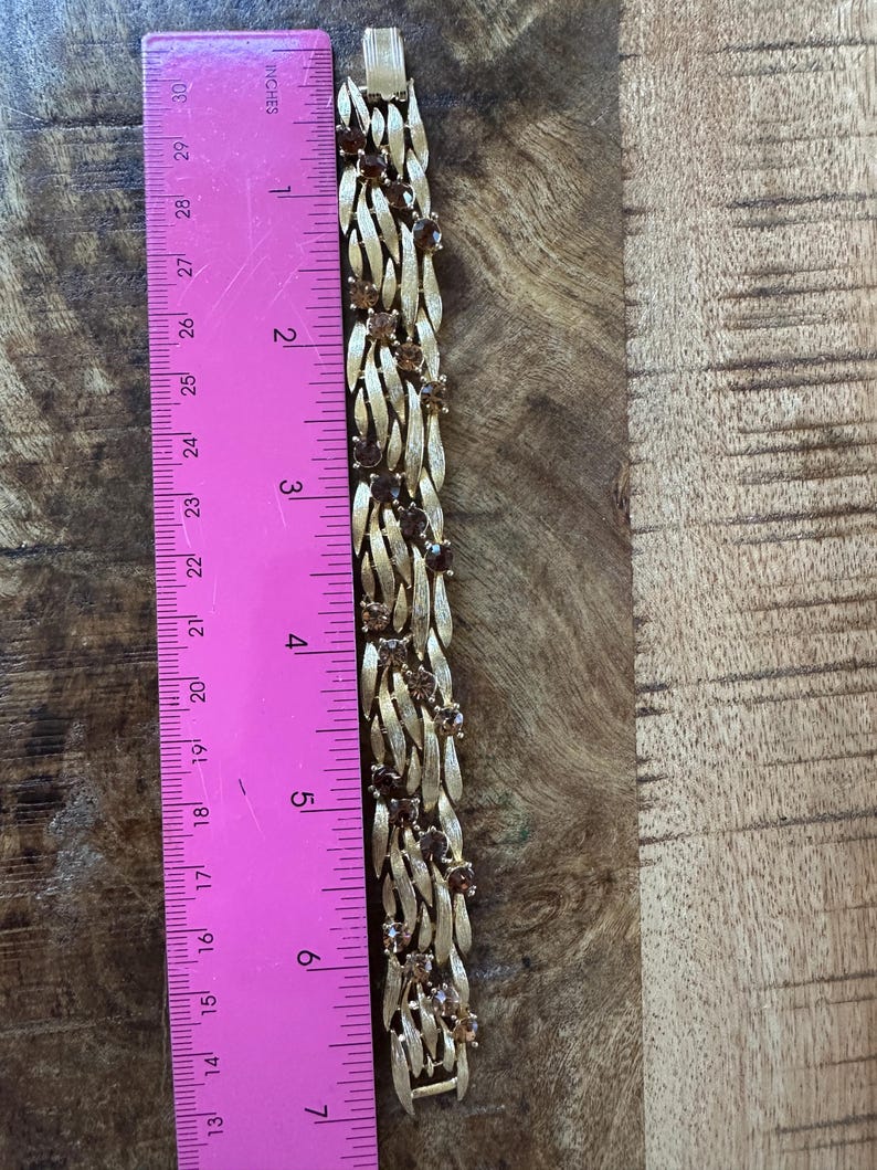 LISNER 1950s Vintage Gold Tone Topaz-amber Rhinestone Parure | Necklace ...