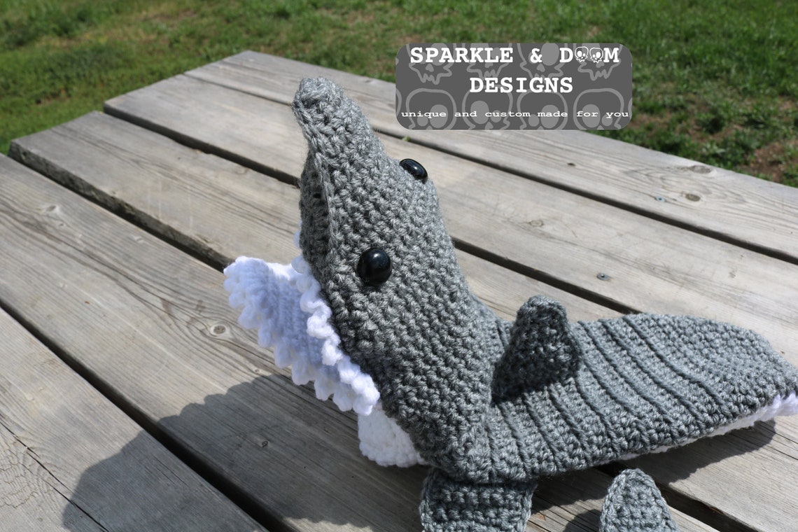 Shark Slippers MADE TO ORDER Adult Crochet Custom Made | Etsy