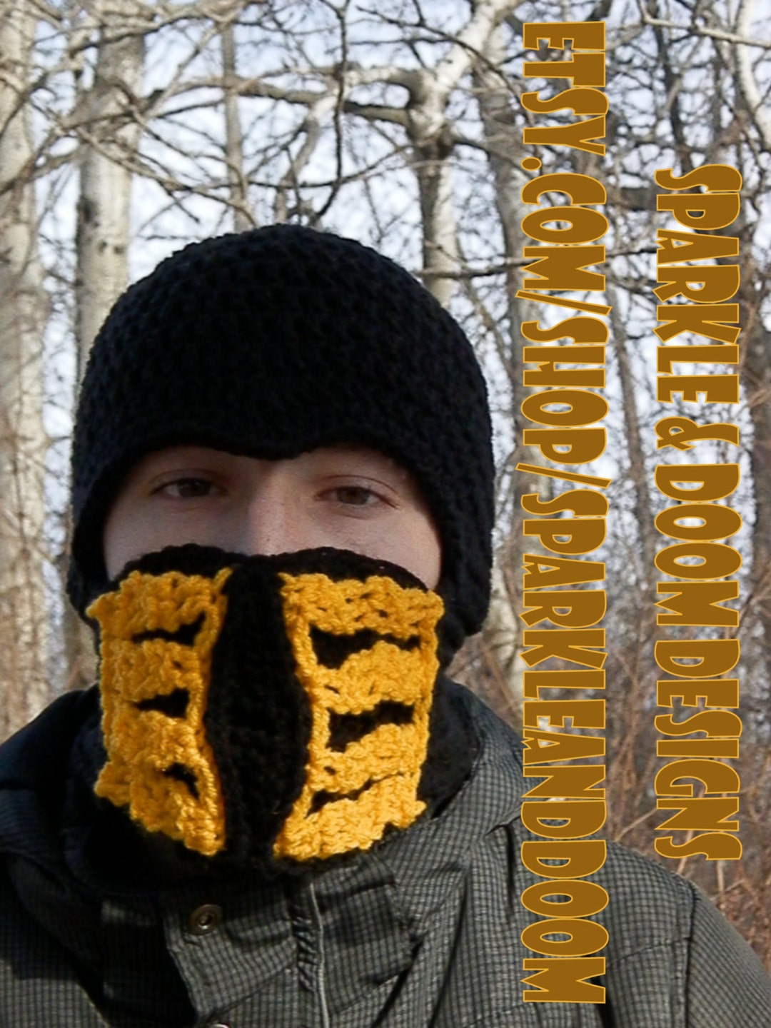 Scorpion Hat With Face Mask, MADE TO ORDER Balaclava Crochet Handmade ...