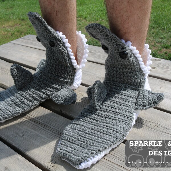 Adult Shark Slippers - Etsy