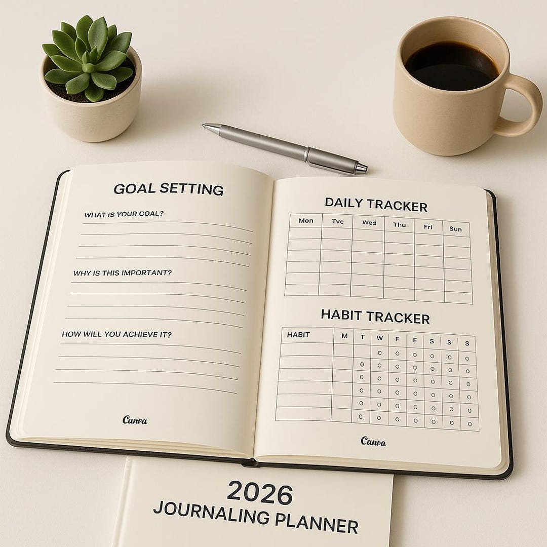 2026 Journaling Planner: Goal Setting, Habit Tracker (digital Journal ...