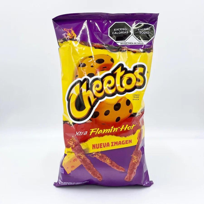 Cheetos XTRA Flamin' Hot Sabritas Mexican Chips (10 BAG BOX) 44 Grams ...