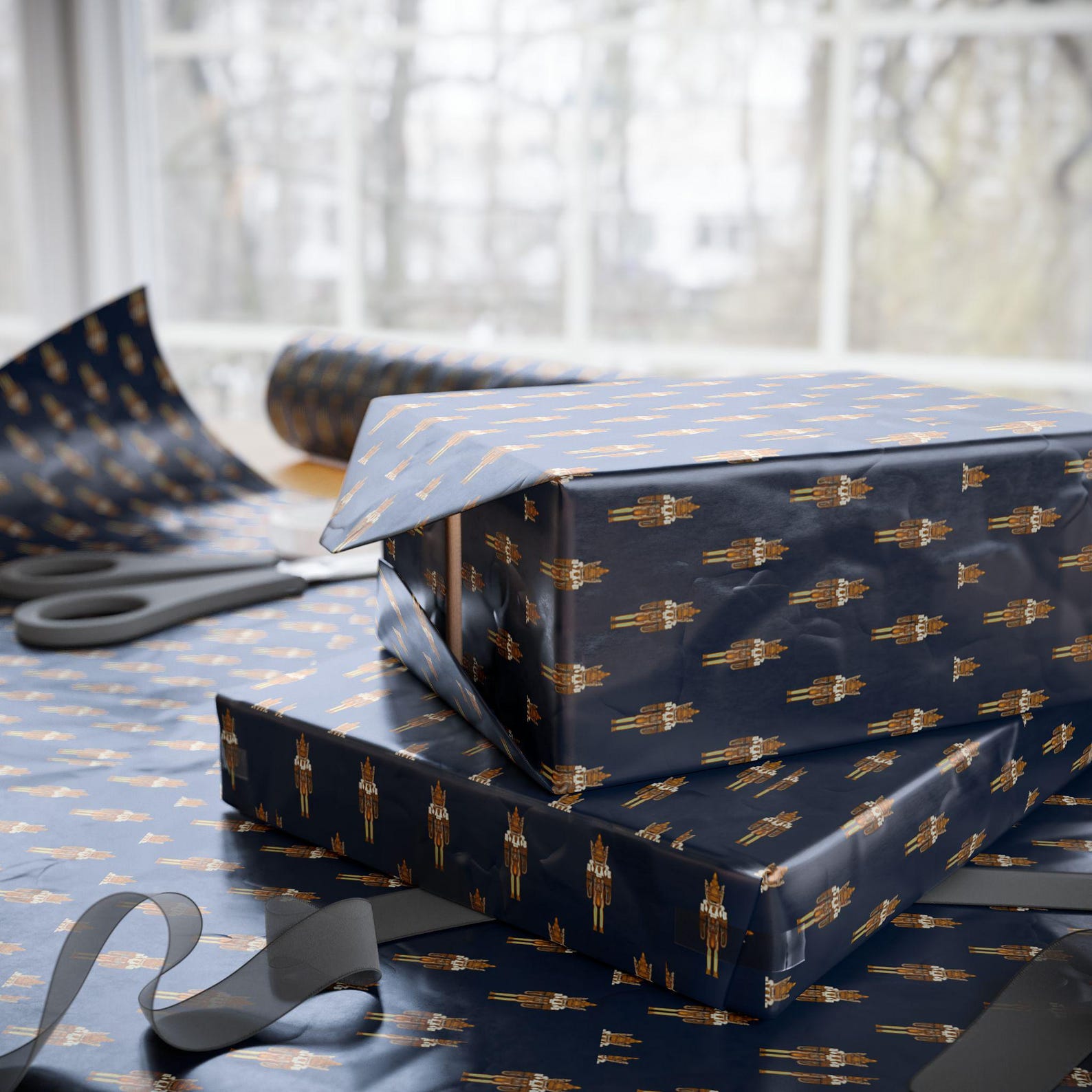 Nutcracker Wrapping Paper, Christmas Wrap Paper Elegant, Classic ...