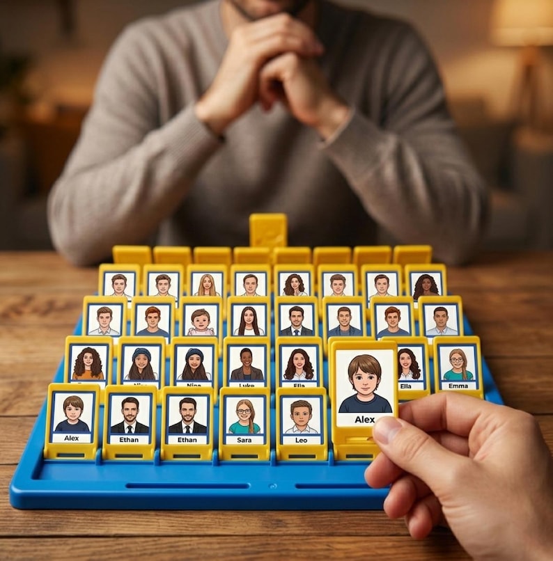 Custom Guess Who Template, Personalized Family Photo Game, Add Your Own ...