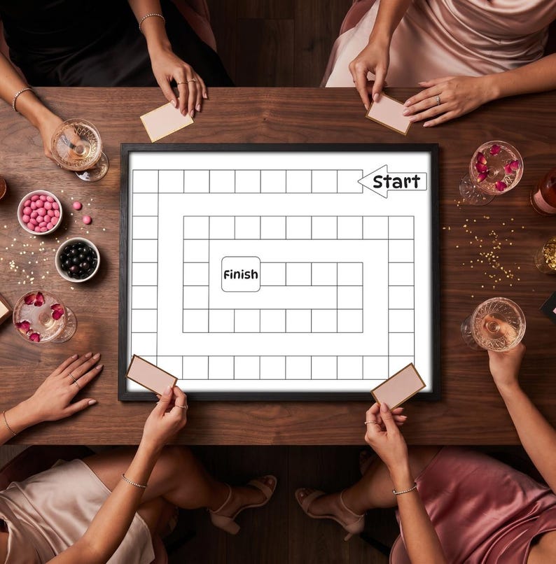 Editable Blank Game Board Template, Design Your Own Board Game ...