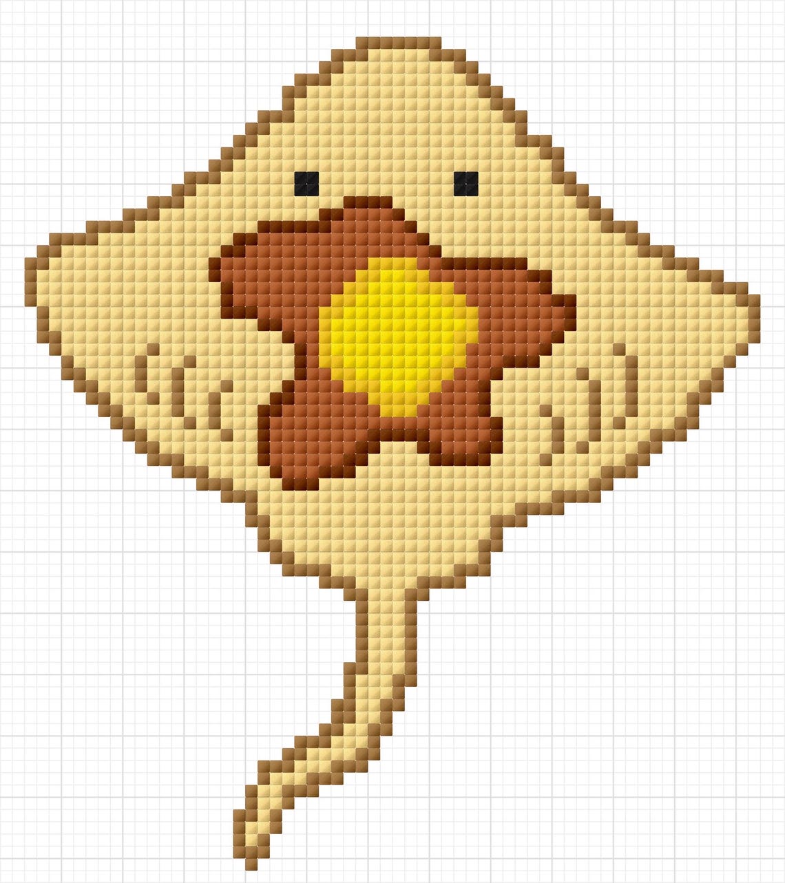 Cute Stingray Pancake Needlepoint Chart - Etsy