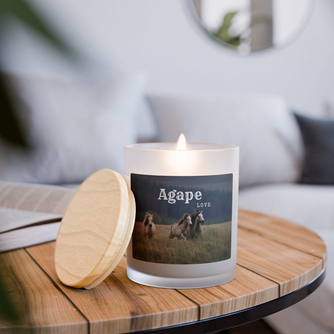 Agape Love Horses Candle: Frosted Glass, Coconut Soy Wax - Etsy