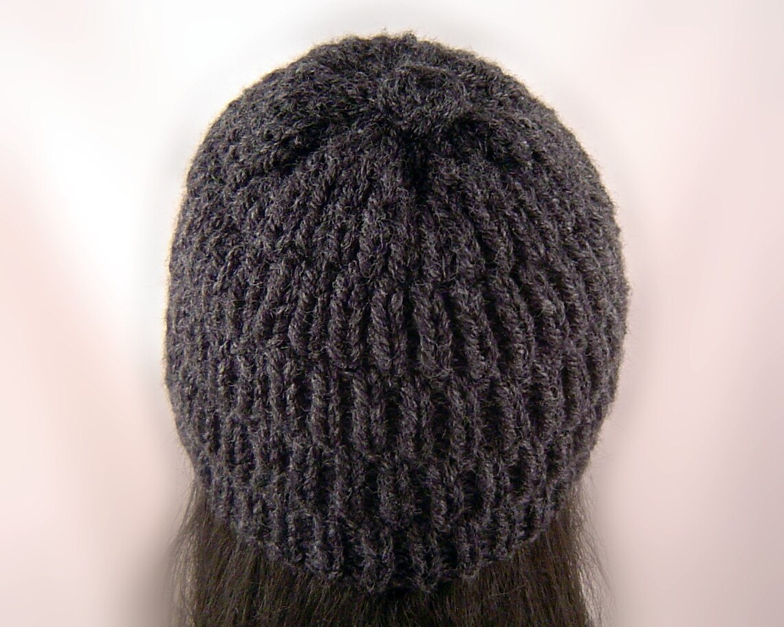 Knitting Pattern Tucked Rib Beanie Mens and Womens Sizes - Etsy