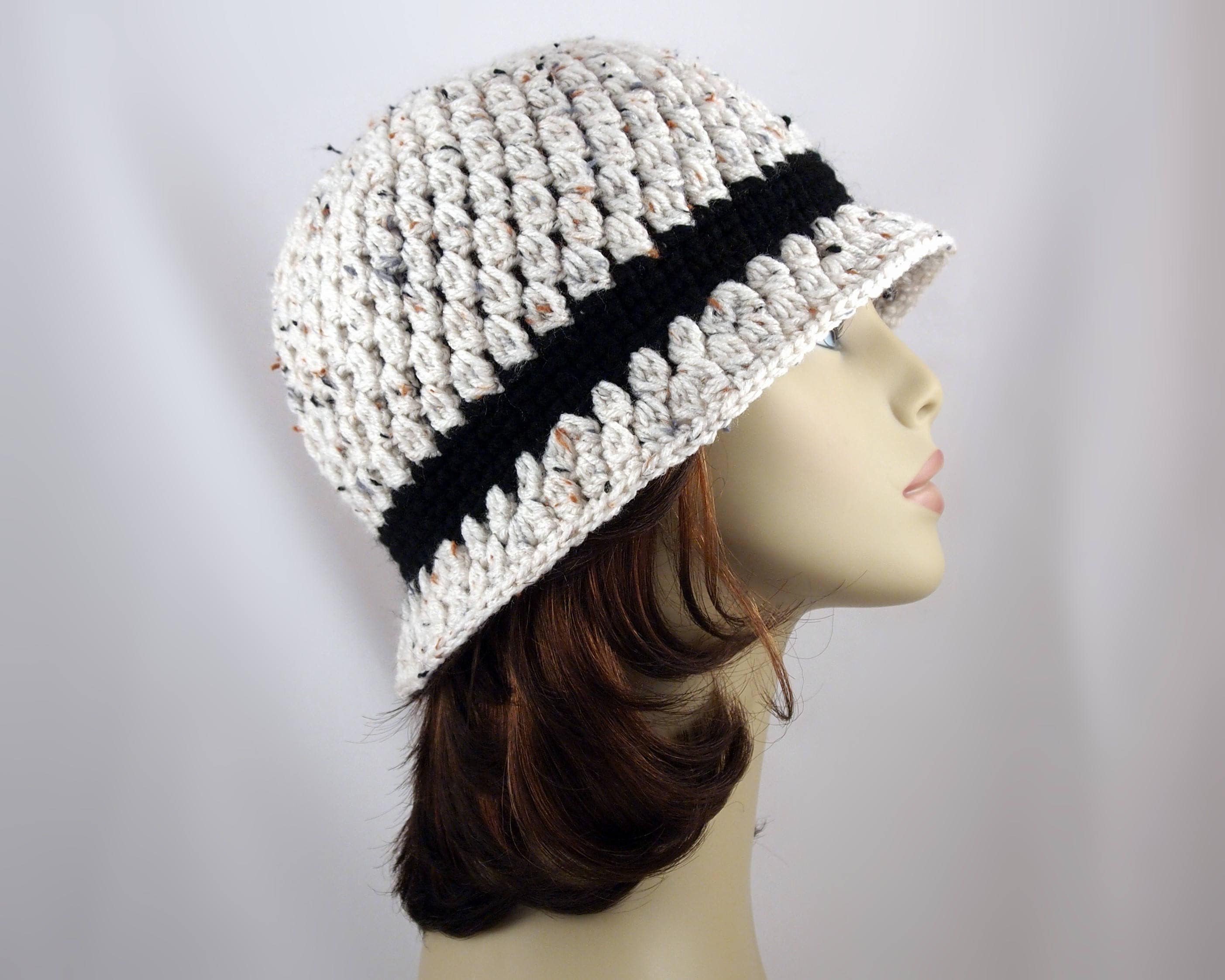 Crochet Pattern Classic Cloche With Flower H1006 Flapper 1920s Roaring ...