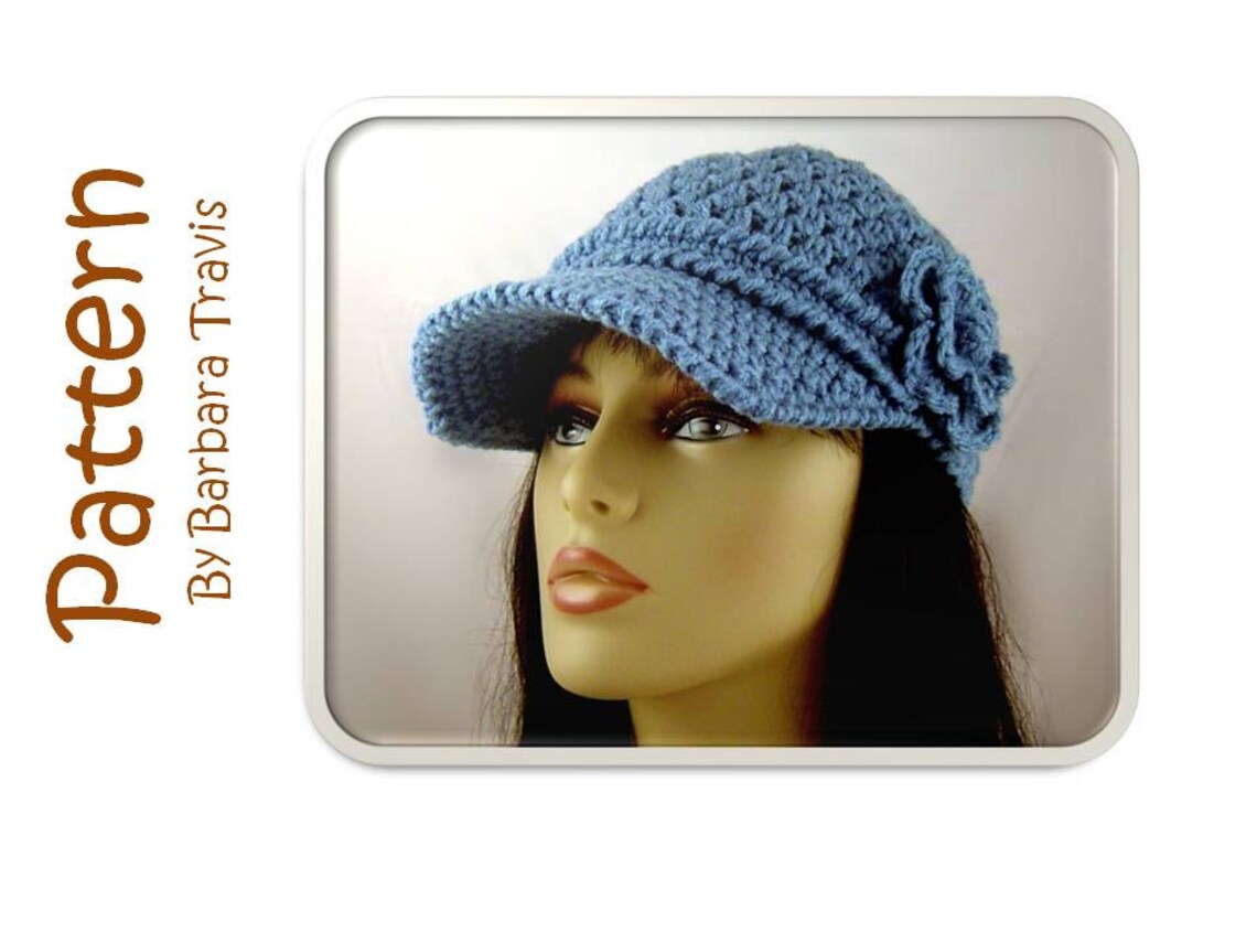 Crochet Pattern Baseball Cap With Flower - Etsy