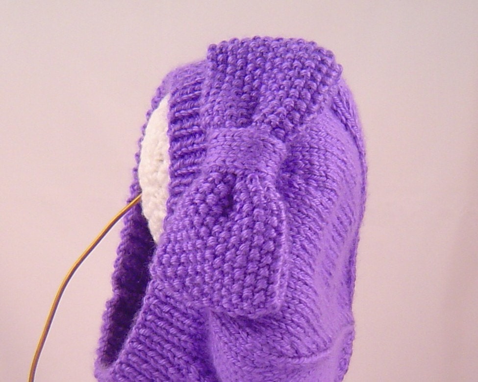 Knitting Pattern Child/teen Size Classic Tam With Bow 3 Sizes Small ...